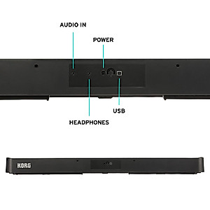 KORG B2 Portable Digital Piano with 88-Key Full Size Weighted Keyboard, Built-in Speakers, Music Stand, Sustain Pedal, and Power Supply (B2WH)