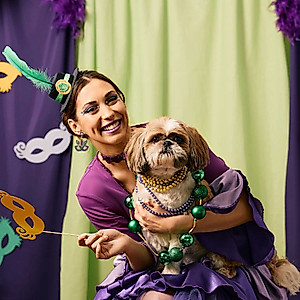 Mardi Gras Earrings for Women, Glitter Crown Mask Fleur De Lis Earrings for Fat Tuesday Celebration, Mardi Gras Accessory Carnival Parade Party Favors Gifts (Style B)