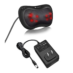 Lantisri 12V Power Adapter Compatible with Etekcity Mynt LiBa, Naipo MaxKare, Gideon, Snailax, Hromec, Shiatsu Back Neck Massager Pillow Charger EM-SH7, M2340, SNMP-0318 AC DC Power Supply Charger