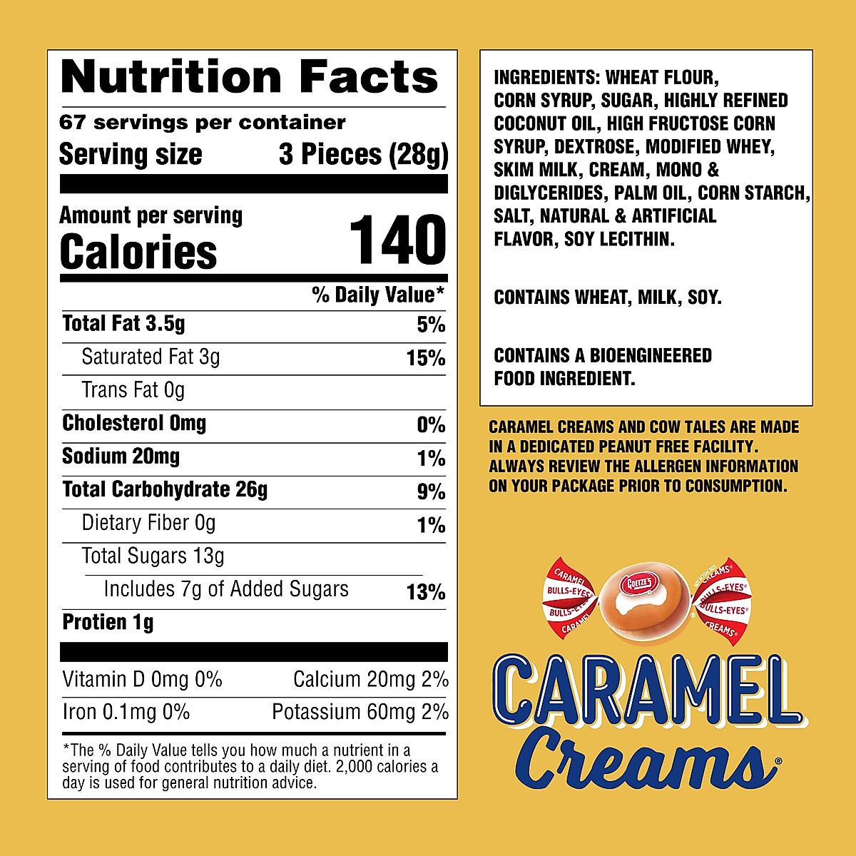 Goetze's Candy Vanilla Caramel Creams - 5 Pound Bag (80 Ounces) - Fresh from the Factory