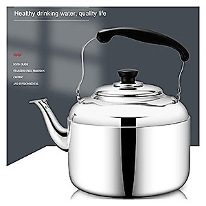 XENITE Classic Kettle Whistling Kettle for Gas Hob Stainless Steel Whistle Teapot, Ergonomic Handle, 4-8L Large Capacity Household Teapot for Kettle Kitchen Induction Hob Kettle Teapots