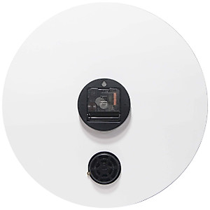 Infinity Instruments Orbis Indoor Outdoor Wall Clock and Thermometer, Traditional World Map Face with Modern Tempered Glass Design, 14 inch, Black