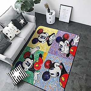 Xzcxyadd Super Soft Indoor & Outdoor Modern Mickey Mouse Area Rugs,Suitable for Children Bedroom Home Decor Nursery Rugs- 80 X 58 in