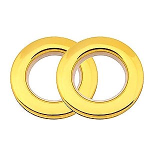 Trimming Shop Curtain Eyelets Plastic Round Grommet Rings Clips for Window, Door, Room Curtains & Drapes, DIY Drapery Supplies, Backdrop Attachment (Gold, 10pcs)