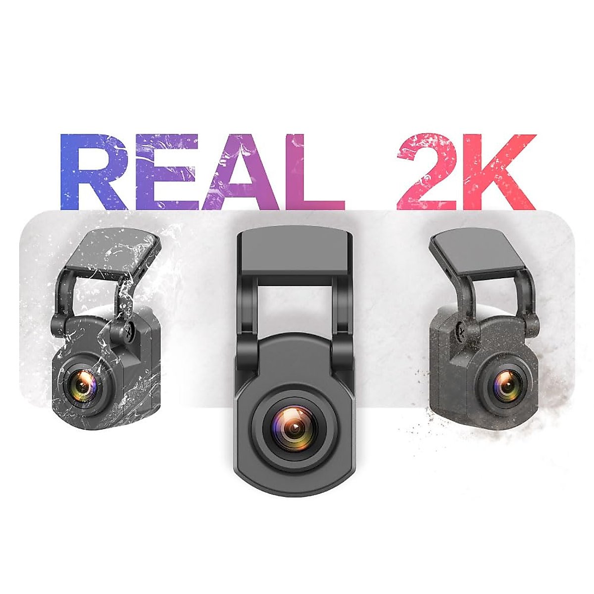 UltraDash Z3+ & R1 & HW1-B Standard ver - Front, Telephoto and Rear 3-Channel 2K Dash Cam with 64GB SD Card + Advanced Low-Voltage Power Protection and Timer Hardwire Kit Bundle, for Commute Drivers