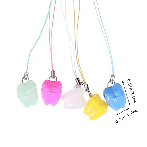 Runing Pet 50 Pcs Teeth Storage Box,Lost Teeth Saver Necklace Milk Teeth Storage Box Necklace Lovely Baby Milk Tooth Fairy Save Box Child Teeth Keepsake Holder Children Teeth Save Box