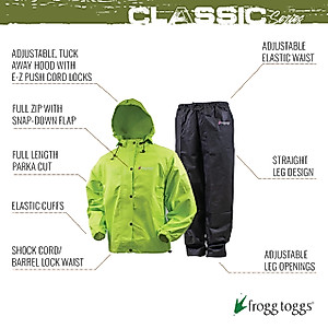 FROGG TOGGS Women's Classic All-Purpose Waterproof Breathable Rain Suit
