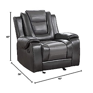 Lexicon Hawthorne Manual Glider Reclining Chair, Two-Tone Gray