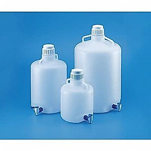 Carboy, Stopcock, 2.64 gal, LDPE