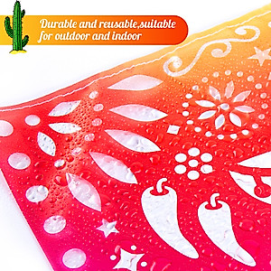 JOHOUSE 2 Pack Mexican Party Banners, Iridescent Fiesta Banner 18 Feet Papel Picado Mexican Fiesta Garland for Cinco De Mayo Fiesta Party Dia De Los Muertos Day of the Dead