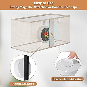 Battery Operated Wall Sconces Set of 2 - Dimmable LED Wall Lights with Remote Control, 15 Color Changeable Wall Mounted Lamps with Fabric Shade, Magnetic LED Wall Light Fixtures for Bedroom Hallway