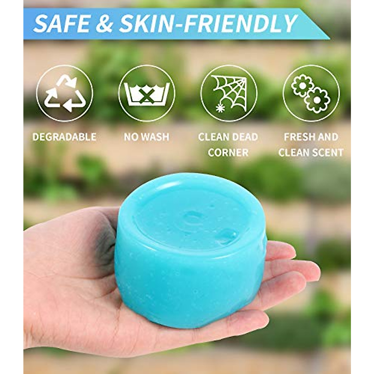 Adhjito Cleaning Gels with 6 Cleaning Kit, Car Interior Cleaner Putty for Keyboard Cleaner, PC Tablet Laptop Keyboard, Car Vents, Printers, Calculator（4 Pack）