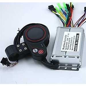 Bike Fender 36V/48V 350W BLDC Electric Scooter Controller E-Bike brushless Speed Driver and GT-100 LCD Display one Set Mud Guards (Color : 52V350W18A)