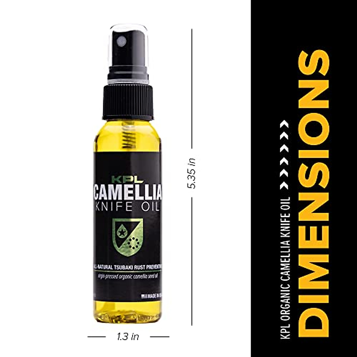 Knife Pivot Lube Camellia Knife Oil for Blades, Natural Camellia Seed Oil for Carbon Steel Knives, Pure Tsubaki Oil, Knife Honing Oil for Cleaning, Knife Oil Lubricant for Blade Care 60ml Spray Bottle
