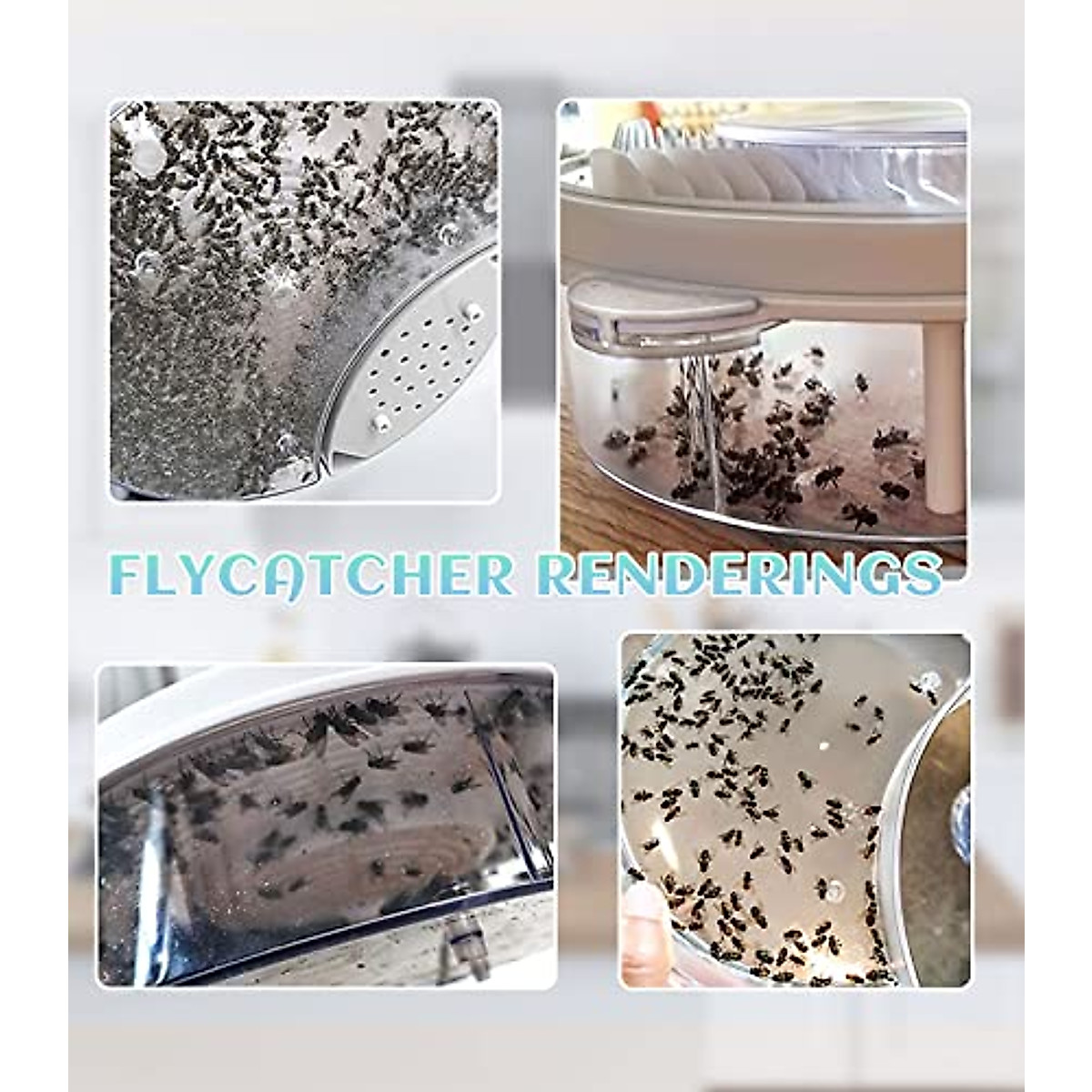 Yaciw Electric Fly Trap, Fly Trap Pest Device Insect Catcher Automatic Flycatcher Fly Trap Pest Reject Control Catcher Insect Repellents Tools