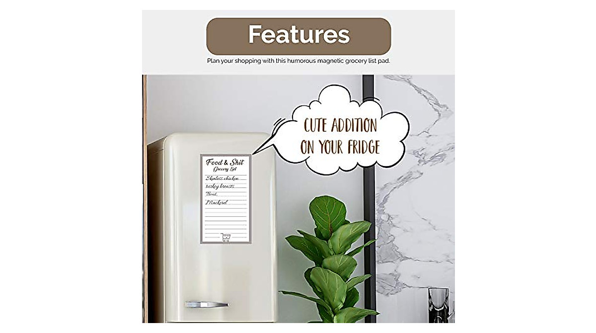Organize Grocery Shopping with Fun Magnetic List | Great Christmas Gift