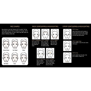 Elizabeth Mott Bronzer Contour Kit & Highlighting Powder - Cruelty Free & Paraben Free - 6 Shades for a Natural Glow