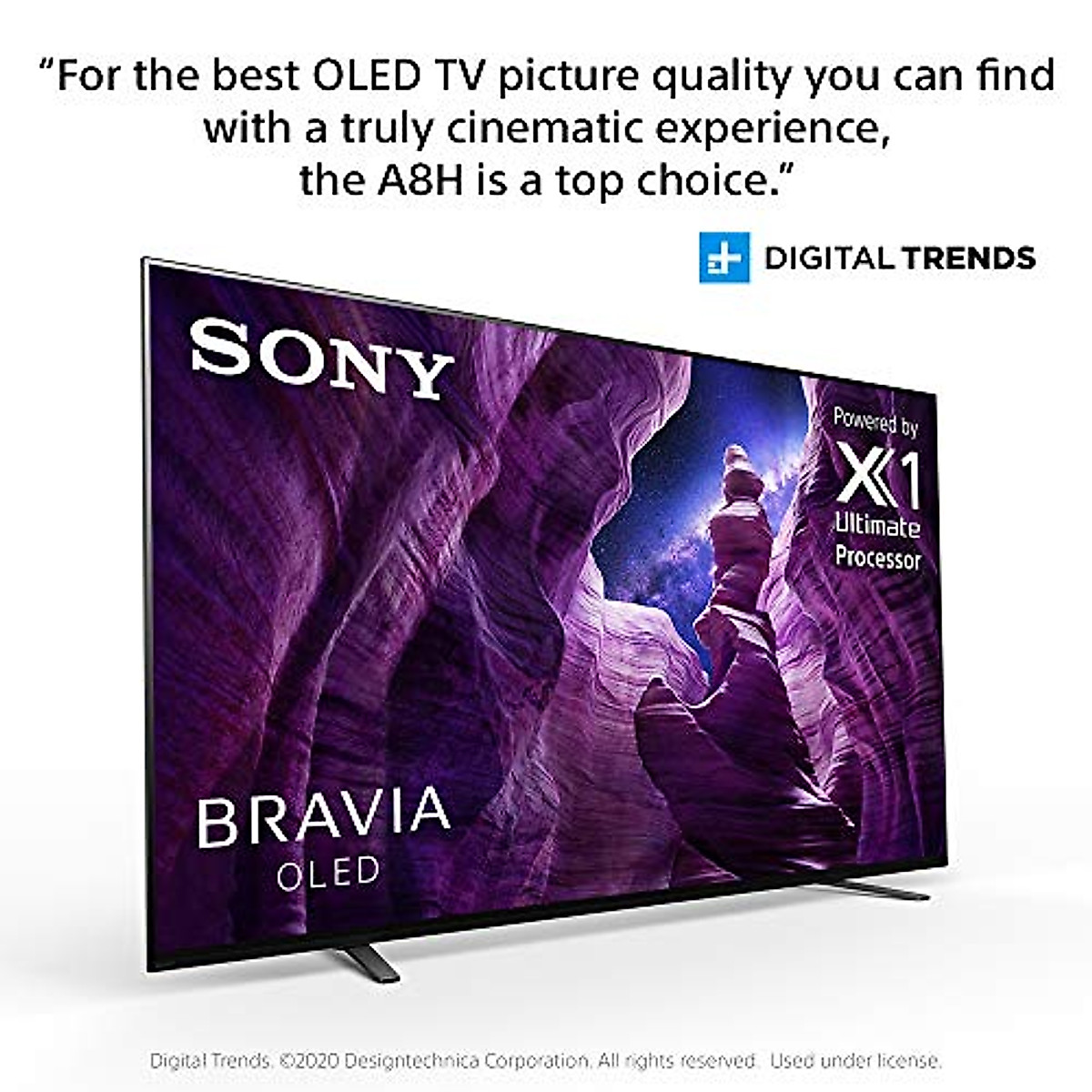 Sony A8H 65-inch TV: BRAVIA OLED 4K Ultra HD Smart TV with HDR and Alexa Compatibility - 2020 Model
