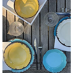 Fox Run Melamine Dinnerware Set, 12-Pieces, Multicolor