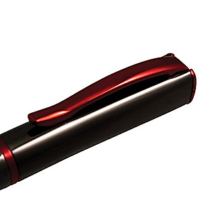 Monteverde Impressa, Fountain Pen, Gun Metal w/Red Trim, Medium Nib