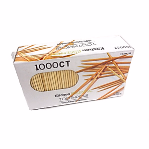1000 Count 100% Natural Bamboo Toothpicks – Kitchen Essential