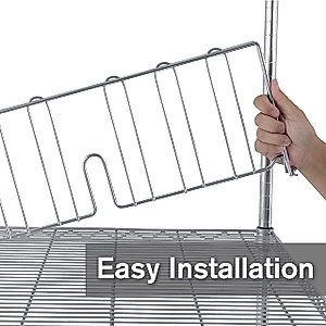 METRO DD18C Super Erecta Chrome Plated Shelf Divider, 18" Width x 8" Height, Silver