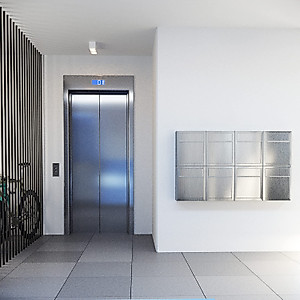 Base by Bravios - Modern Wall-Mounted Mailbox in Stainless Steel