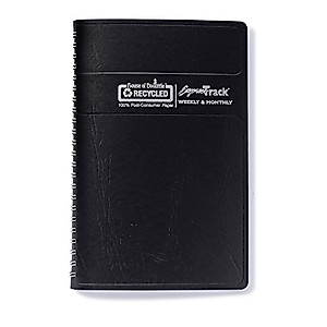 House of Doolittle Express Track Recycled Weekly Appointment Book/Monthly Planner, 8 x 5, Black Cover, 13-Month (Jan to Jan): 2023 to 2024
