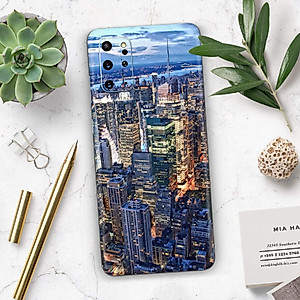 DesignSkinz Night Aerial NYC Protective Vinyl Decal Wrap Skin Cover Compatible with The Samsung Galaxy S20 (Screen Trim & Back Glass Skin)