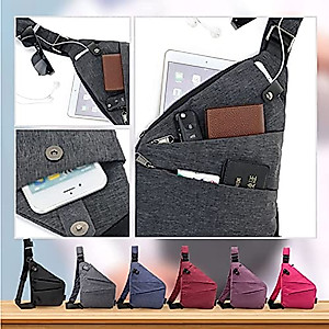 CHLOEF Personal Flex Bag, Fashion Anti-Thief Slim Sling Bag, Side Crossbody Backpack for Outdoor (Black,Right)