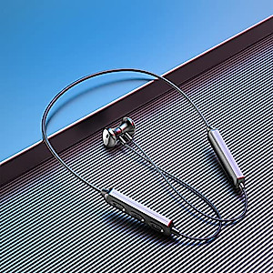 Wireless Earbuds Bluetooth 5.0 Headphones,BT-95 Magnetic Hanging Neck in Ear Earphone with Mic Premium Deep Bass Headset for Sport Black One Size