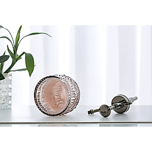 Glass Plant Mister Spray Bottle, 6.3inch Tall Vintage Plant Spritzer Watering Can, Succulent Watering Bottle with Top Pump, Plant Mister Glass Watering Garden Tool (Brown Clear Gradient)