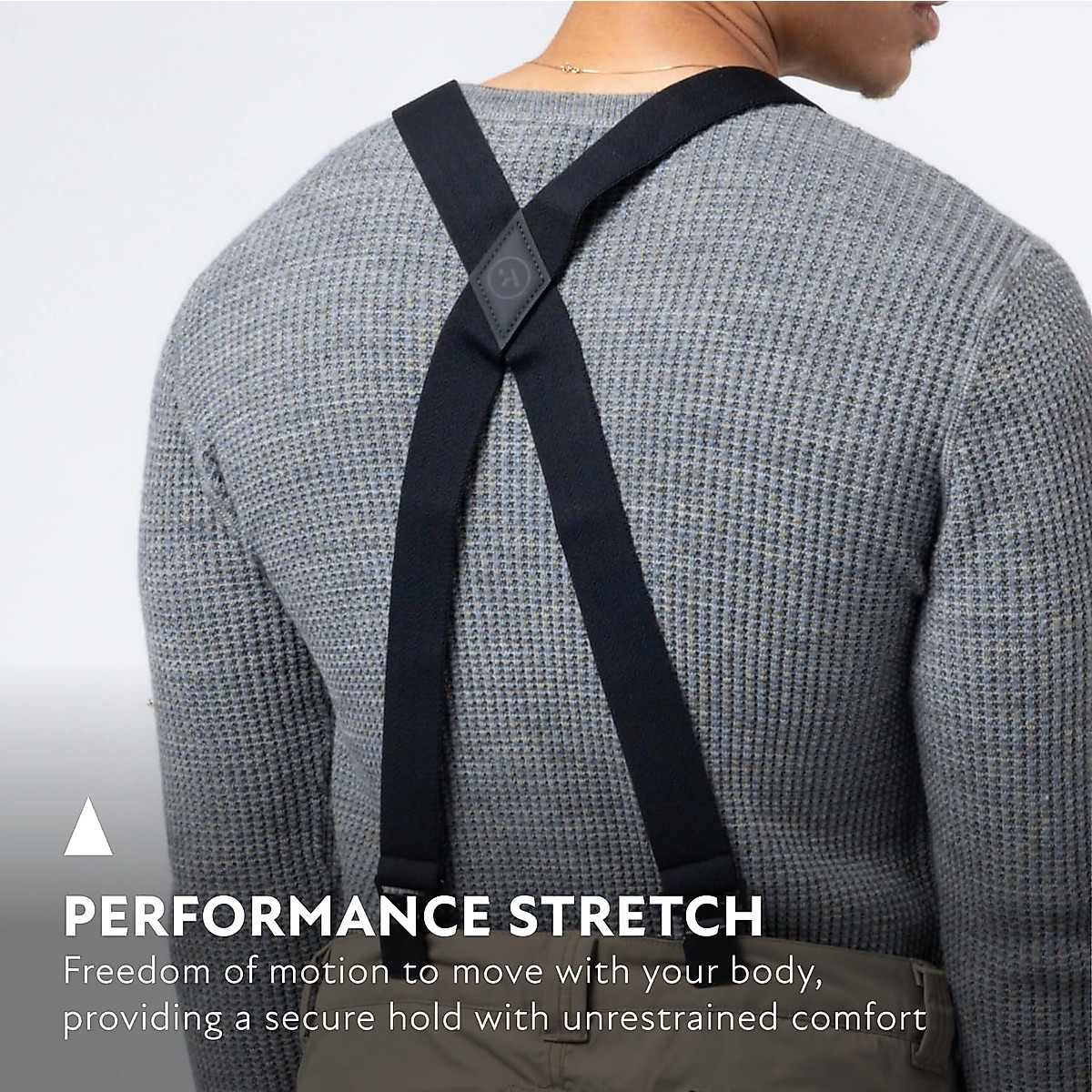 Arcade Mens Jessup Suspenders: 4 Point Heavy Duty Elastic Webbing Durable Metal Clips, Black, OSFA