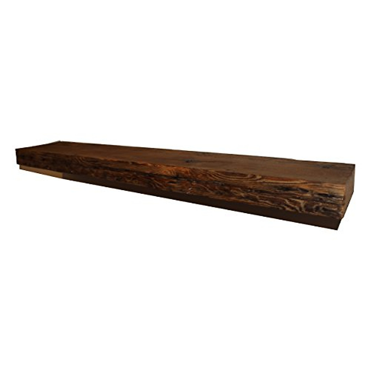 Modern Timber Craft Rustic Fireplace Mantel Floating Solid Wood Shelf - Reclaimed Barn Wooden Beam Wall Decor, Mounted Farmhouse Shelving, (Unfinished,72" W x 8" D x 2.75" H)