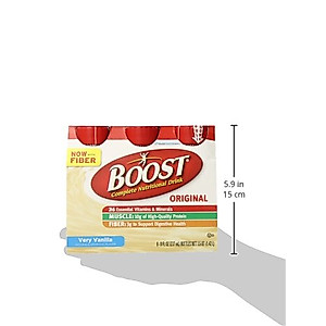 BOOST Original Balanced Nutritional Drink, Very Vanilla, 8 FL OZ (Pack of 6)