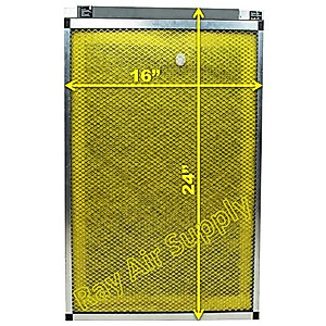 RAYAIR SUPPLY 16x24 MicroPower Guard Air Cleaner Replacement Filter Pads (3 Pack) Yellow