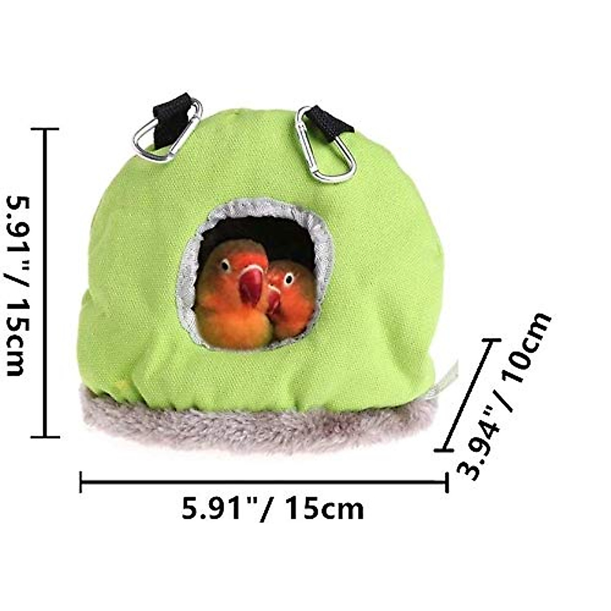Litewoo Bird Hammock Nest Plush Warm Hanging Tent Pet Parrot Swing Bed Cave Cage for Parakeet Canary Cockatiel Lovebird Hamster Random Color (Small)