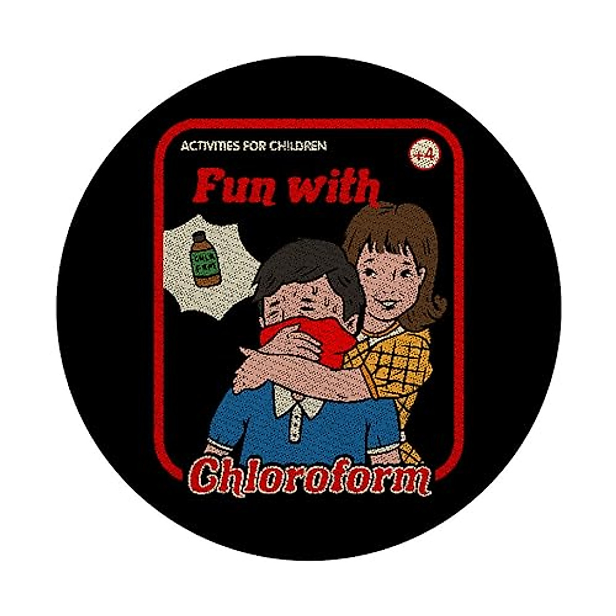 Fun With Chloroform Vintage Childgame Horror Goth Punk PopSockets Standard PopGrip