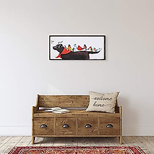 Creative Co-Op Birds & Dog Framed Wall Décor