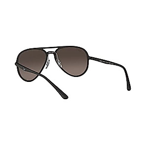 Ray-Ban Rb4320ch Chromance Aviator Sunglasses, Matte Black/Polarized Grey Mirrored Silver, 58 mm