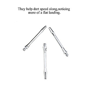 Yadaland Spinster Aluminum Dart Shaft Silver Smooth Spin Flow Accurate Shot Tip Hold Tight Forward Balance Make Room for Another Dart Avoid Bounce and Flight Damage Improve Game 3PCS