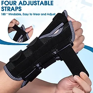 TISMOD Carpal Tunnel Wrist Brace with Thumb Support,Adjustable Thumb Spica Splint Right Left Hand,Wrist Guard for Arthritis,Tendonitis,Pain,syndrome,De Quervain's Tenosynovitis Women & Men