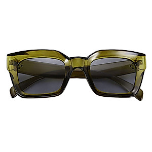 FEISEDY Classic Women Sunglasses Fashion Thick Square Sun Glasses Chunky Frame UV400 B2471