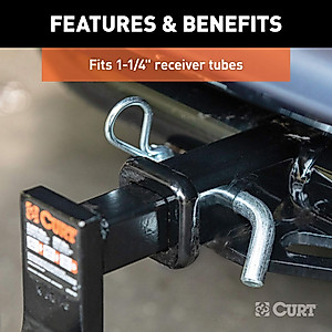 CURT 21400 Trailer Hitch Pin & Clip, 1/2-Inch Diameter, Fits 1-1/4-Inch Receiver