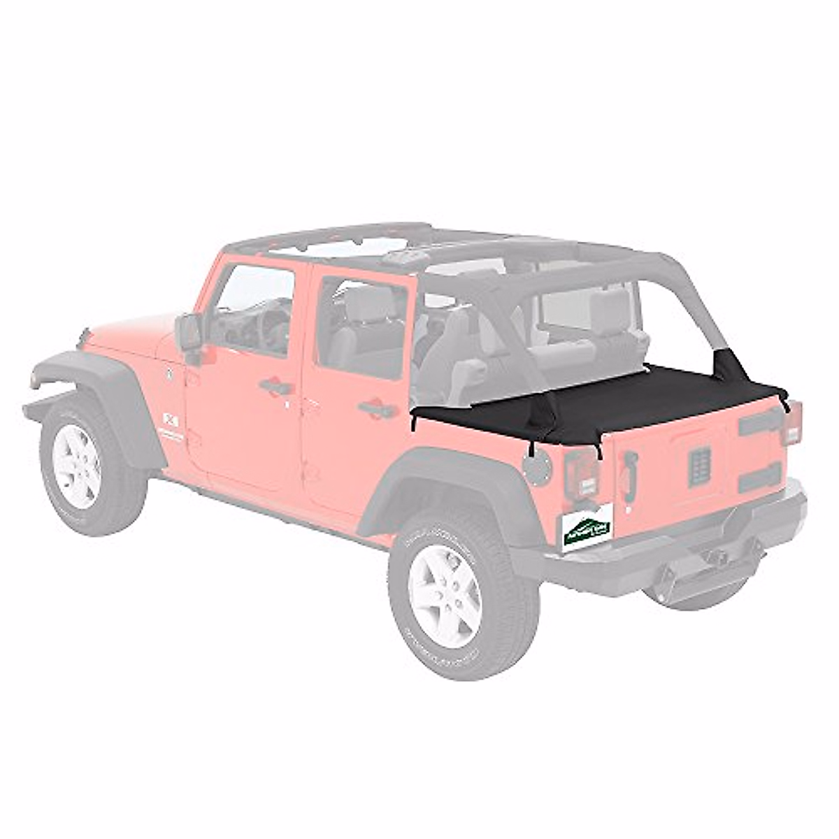 Pavement Ends by Bestop 41829-35 Black Diamond Cargo Cover for 2007-2018 Jeep Wrangler JK Unlimited