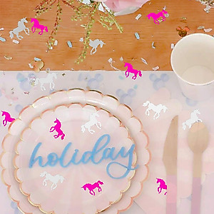 Birthday Confetti Unicorn Party Table Decorations Table Confetti Metallic Foil Unicorn Party Wedding Birthday Baby Shower Bridal Shower Festival Theme Party Decorations Supplies