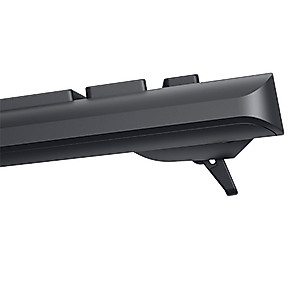 Dell Wireless Keyboard and Mouse - KM3322W, Wireless - 2.4GHz, Optical LED Sensor, Mechanical Scroll, Anti-Fade Plunger Keys, 6 Multimedia Keys, Tilt Leg - Black