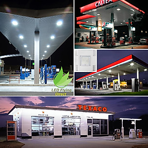 150W LED Canopy Light, 21000LM 5700K Daylight White Gas Station Canopy Light, Surface Mount Commercial Garage Lighting(600W HID/HPS Equivalent), IP65 Waterproof 90-277VAC UL&DLC Listed
