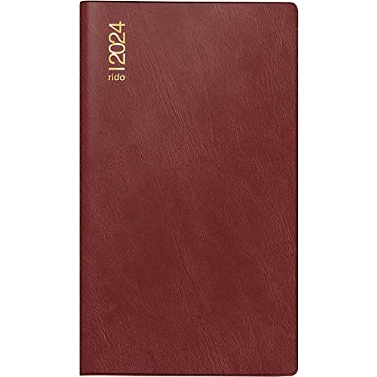 rido/idé Monthly calendar model mini planner d 15 2024 2 pages = 1 month sheet size 8.7 x 15.3 cm wine red