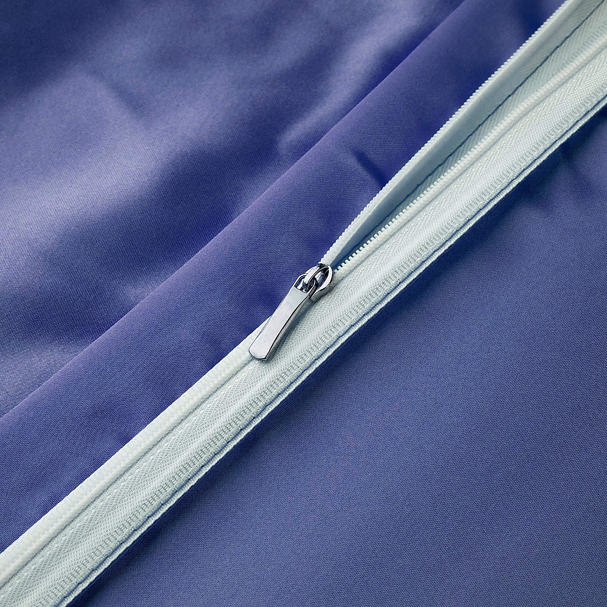 Vagasi Royal Blue Duvet Cover Set Queen Size 3 Pieces - Comforter Cover Super Soft with 2 Pillow Shams - Satin Bedding Set Breathable & Smooth with Zipper Closure